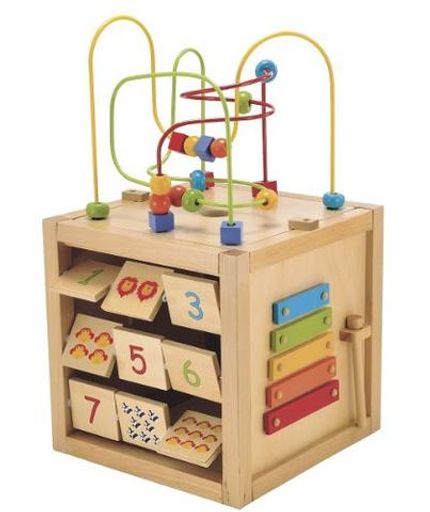 Elc wooden giant wooden activity cube store